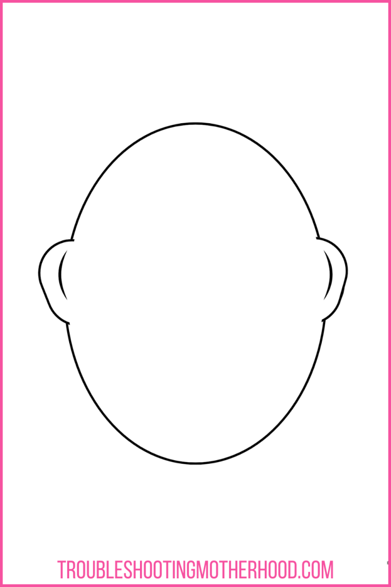 Blank Face Template | Free Printable for Kids - Troubleshooting Motherhood